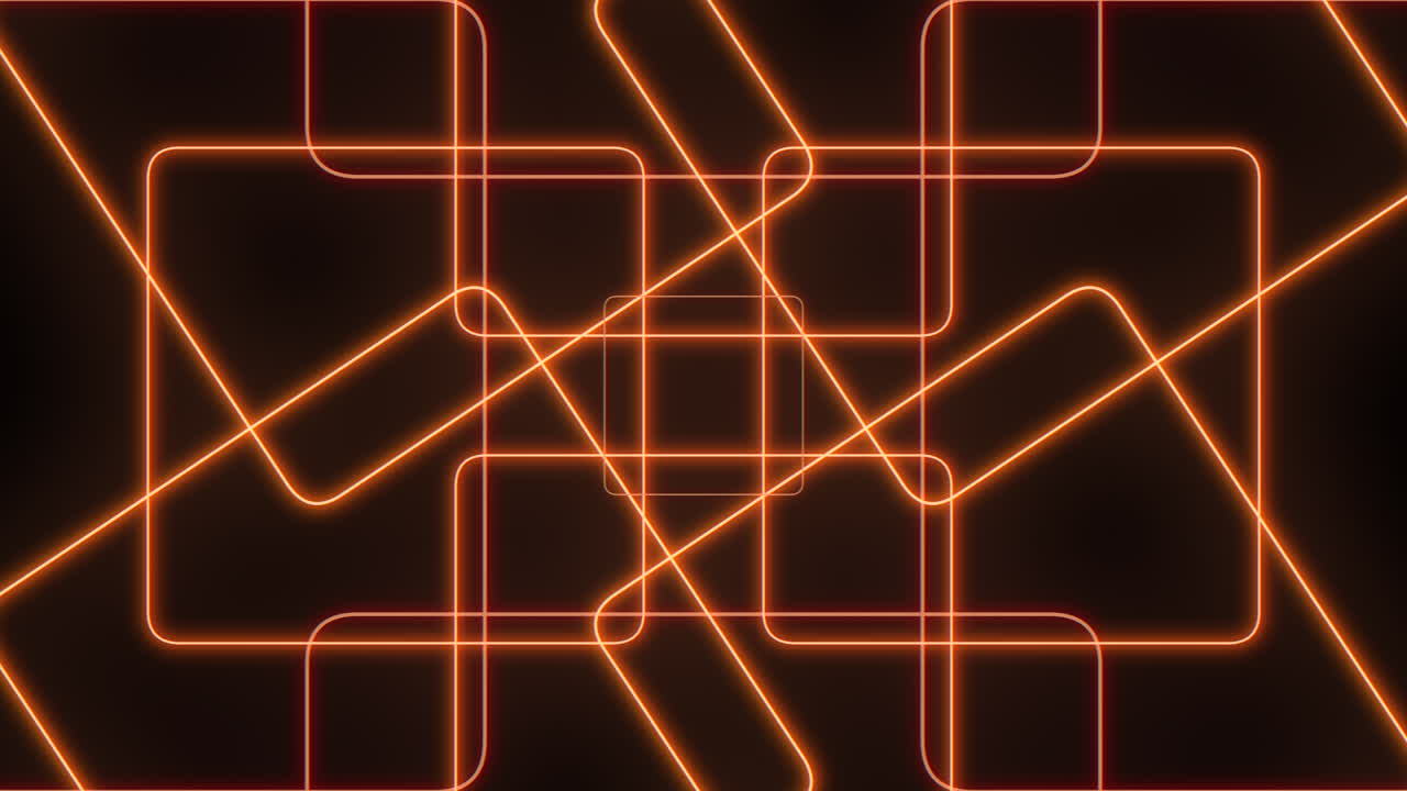 Vídeo Premium - Cuadrados de neón rojo en filas en degradado negro 1