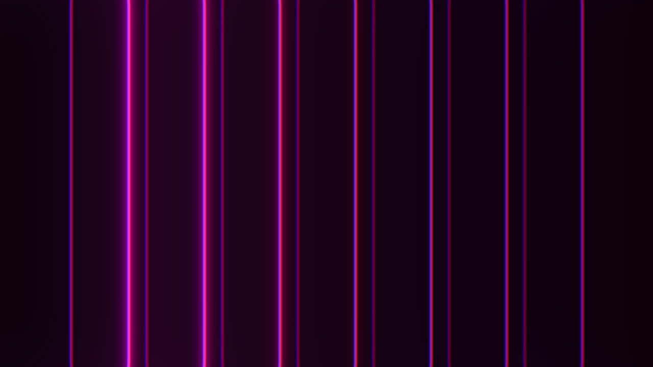 Premium stock video - Pulse neon pink lines in rows on black gradient
