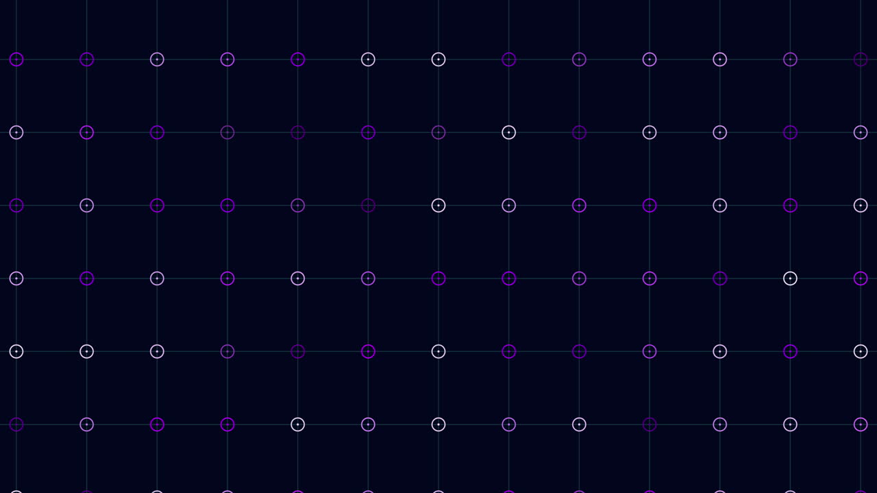 Premium stock video - Rings and dots pattern with neon color 2