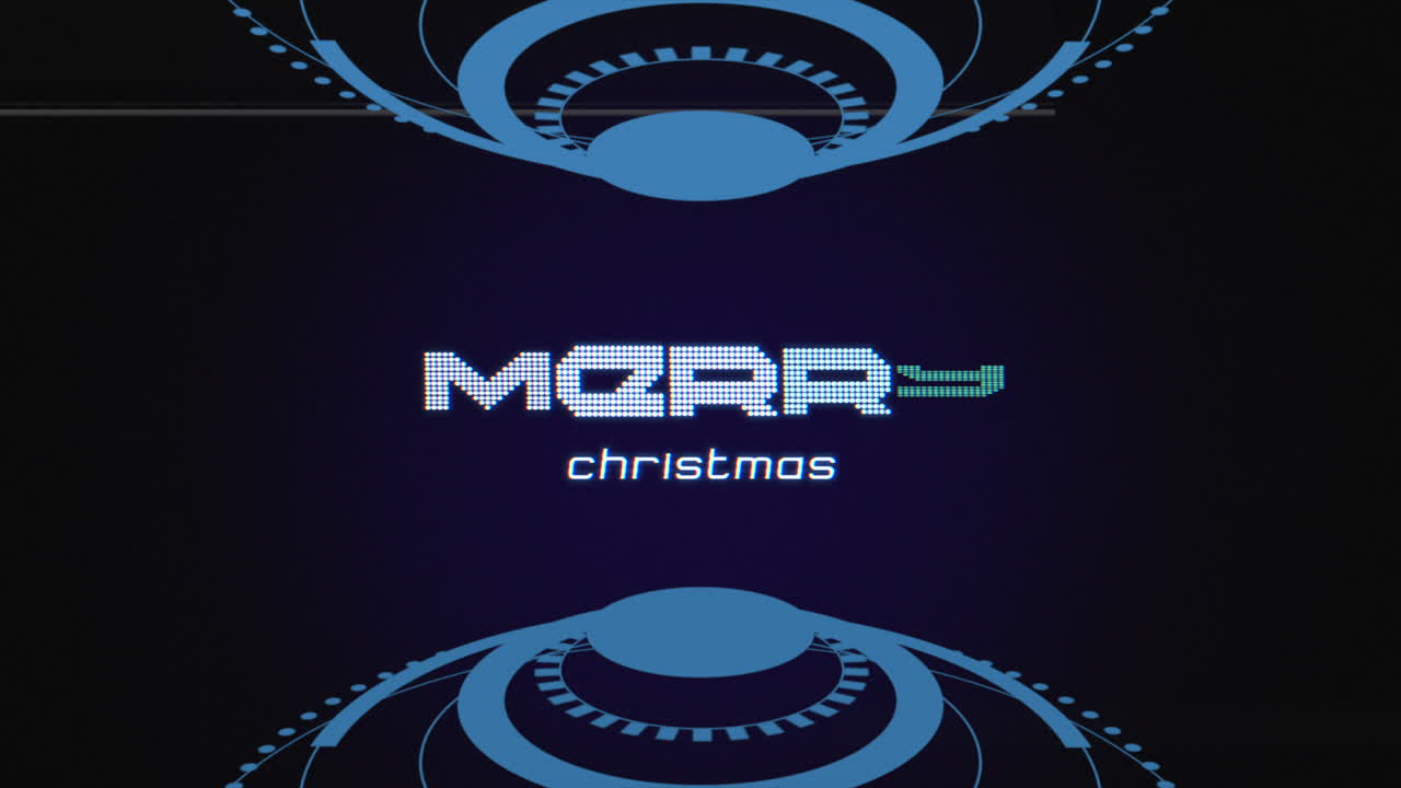 Premium stock video - Merry christmas on digital screen with hud elements