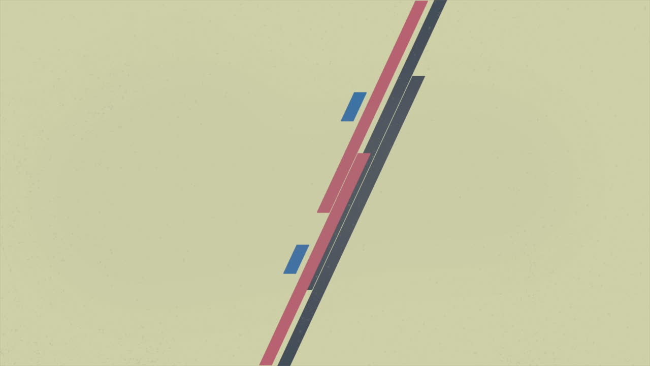 Premium stock video - Blue, red and yellow lines pattern