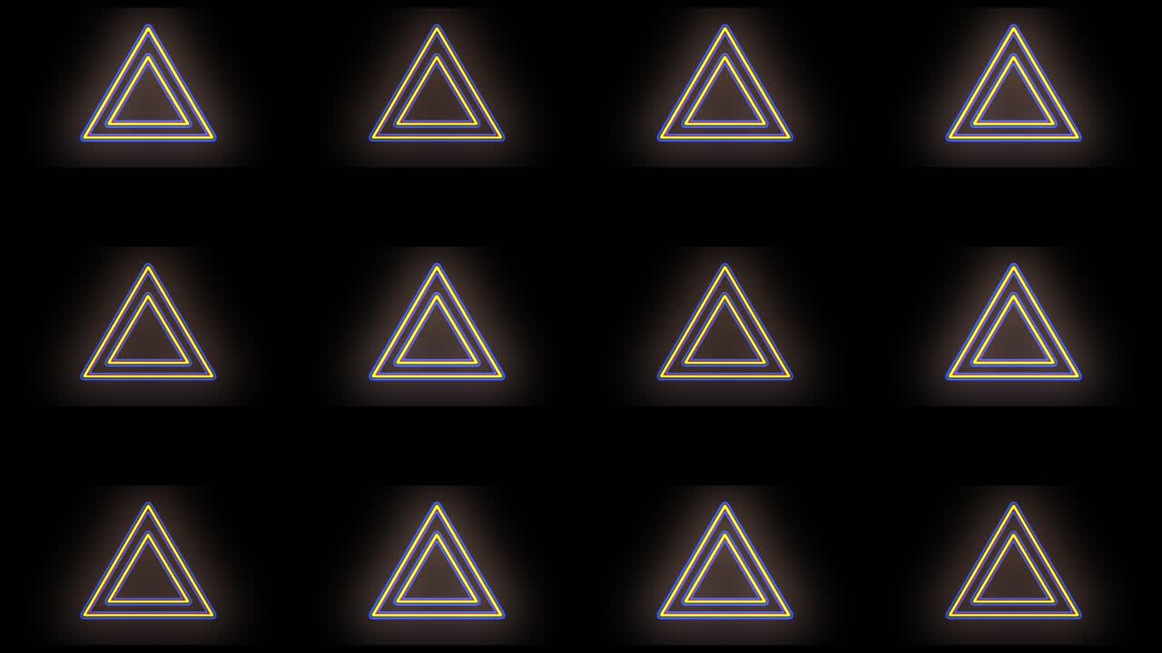 Premium stock video - Triangles pattern with pulsing neon yellow led ... Premium stock video - Triangles pattern with pulsing neon yellow led ...
