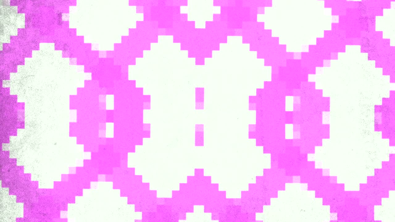 Premium stock video - Pink cubes pattern in 8 bit of architecture