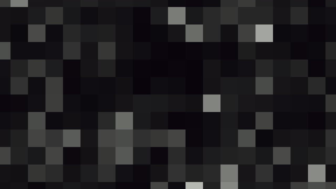 Premium stock video - Black and white pixels in 8 bit pattern on gradient