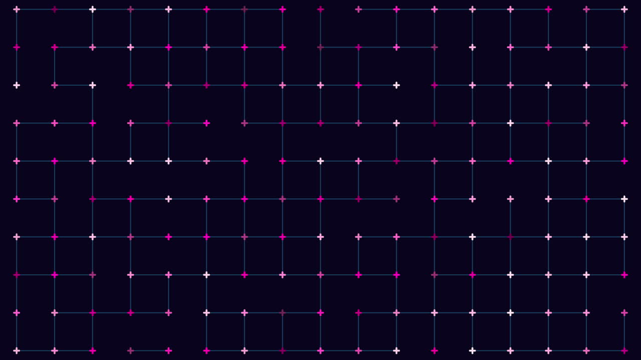 Premium stock video - Digital fantasy geometric grid pattern with neon ...