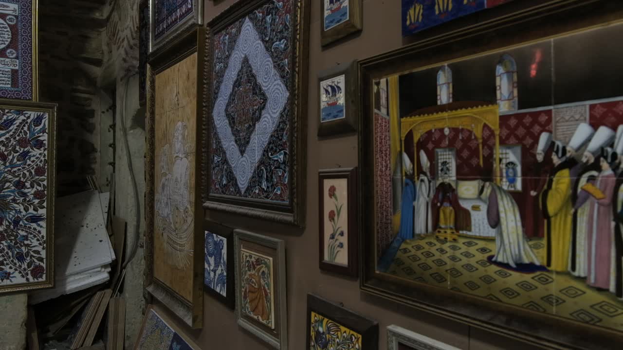 Premium stock video - Turkish cultural drawings