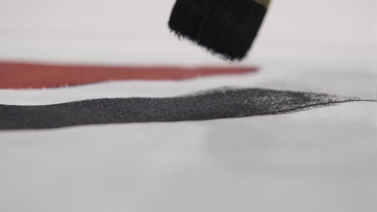Free stock video - Brush painting movements