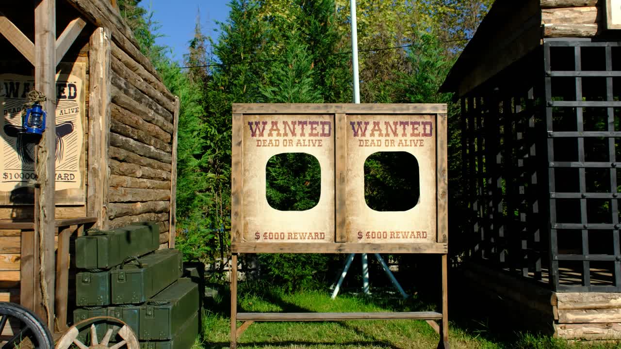 Premium stock video - Wanted table vintage