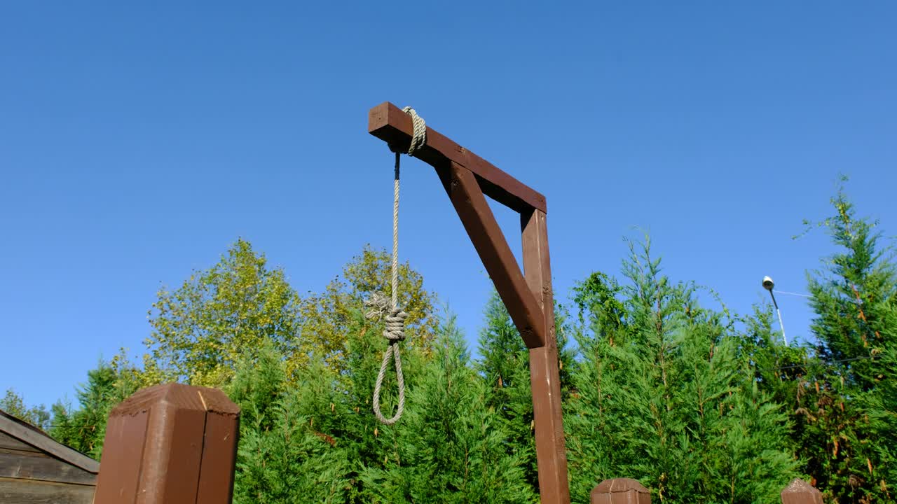 Premium stock video - Gallows wild west