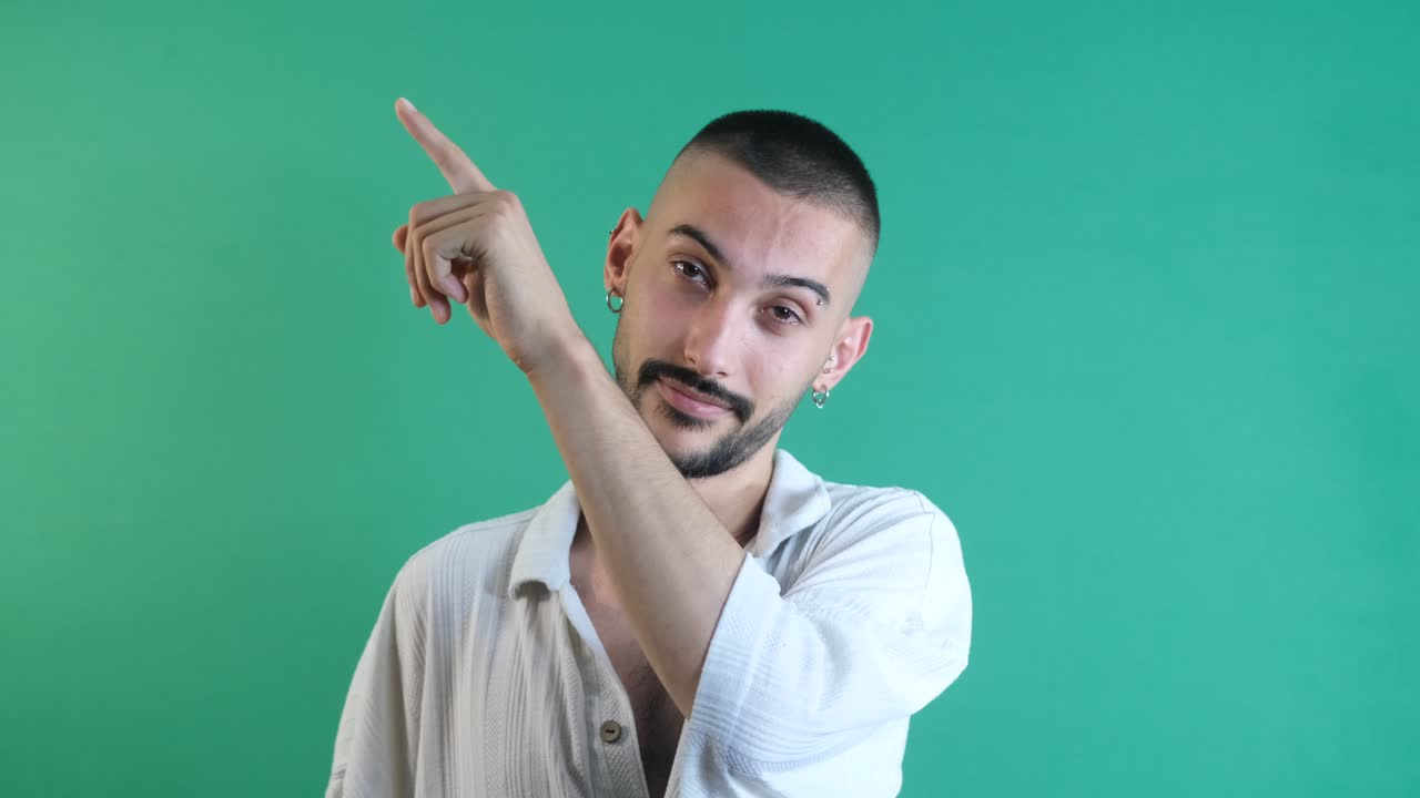 Premium stock video - Man pointing there
