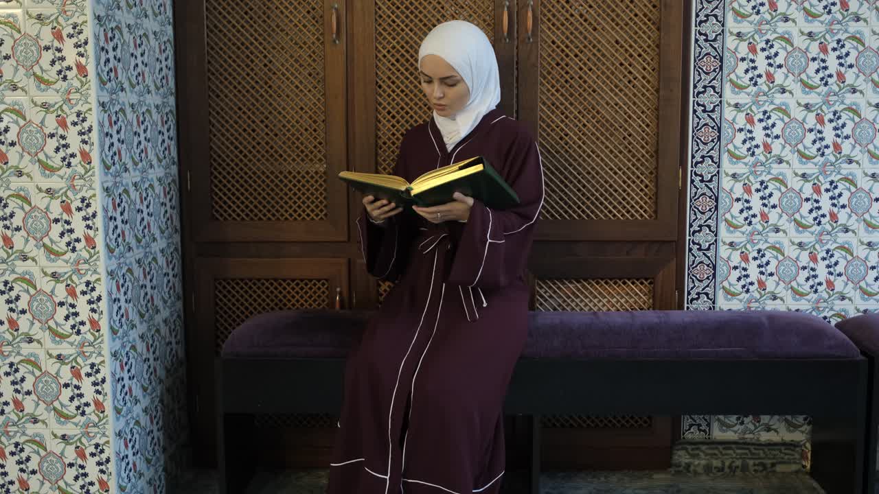Premium stock video - Muslim woman pray