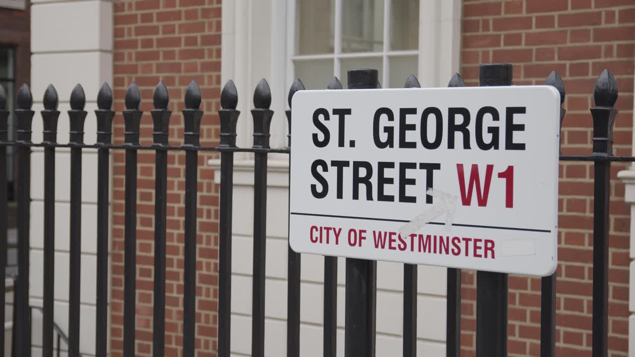 Free stock video - Close up of street sign in st george street mayfair ...