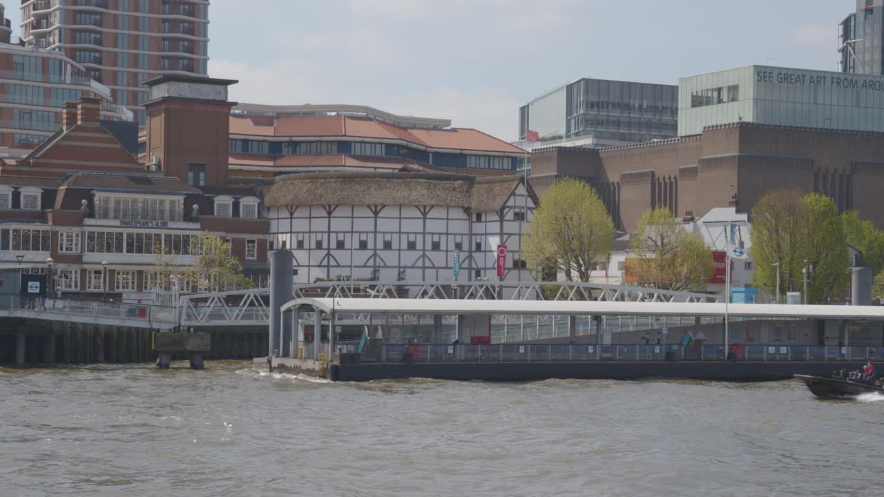 Free stock video - View from boat on river thames showing globe theatre ...