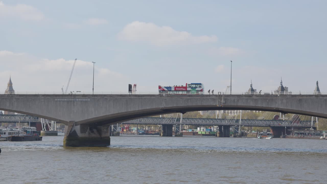 Free stock video - View from boat on river thames approaching waterloo ...