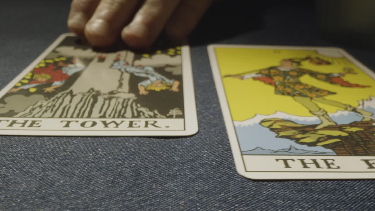 Free stock video - Close up shot of person giving tarot card reading ...