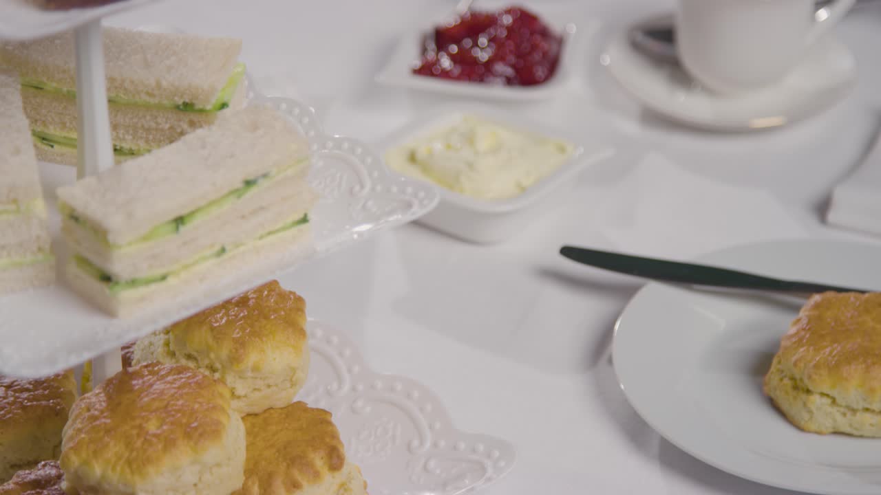 Free stock video - Studio shot of traditional british afternoon tea ...