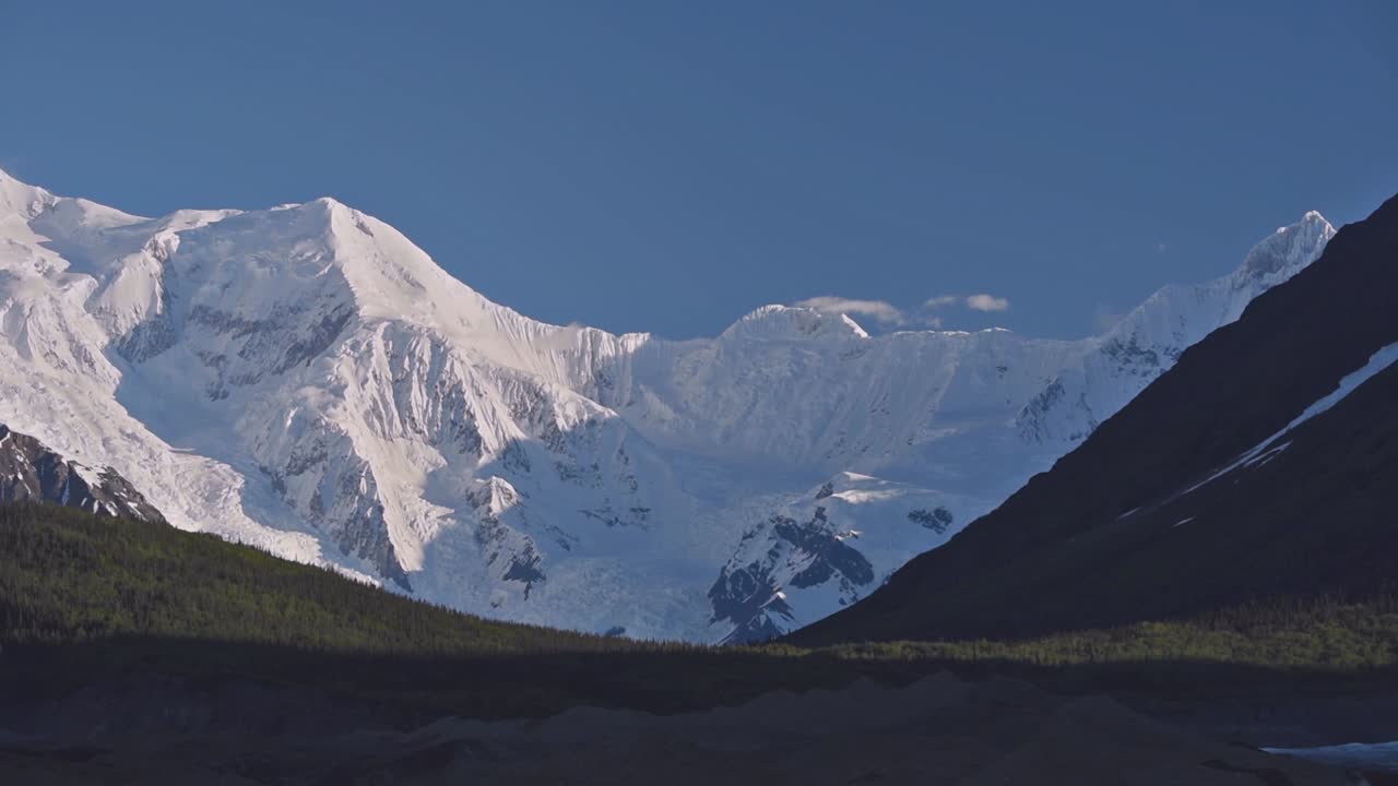 Mount Blackburn Panning Left In Alaska Free Stock Video Footage ...