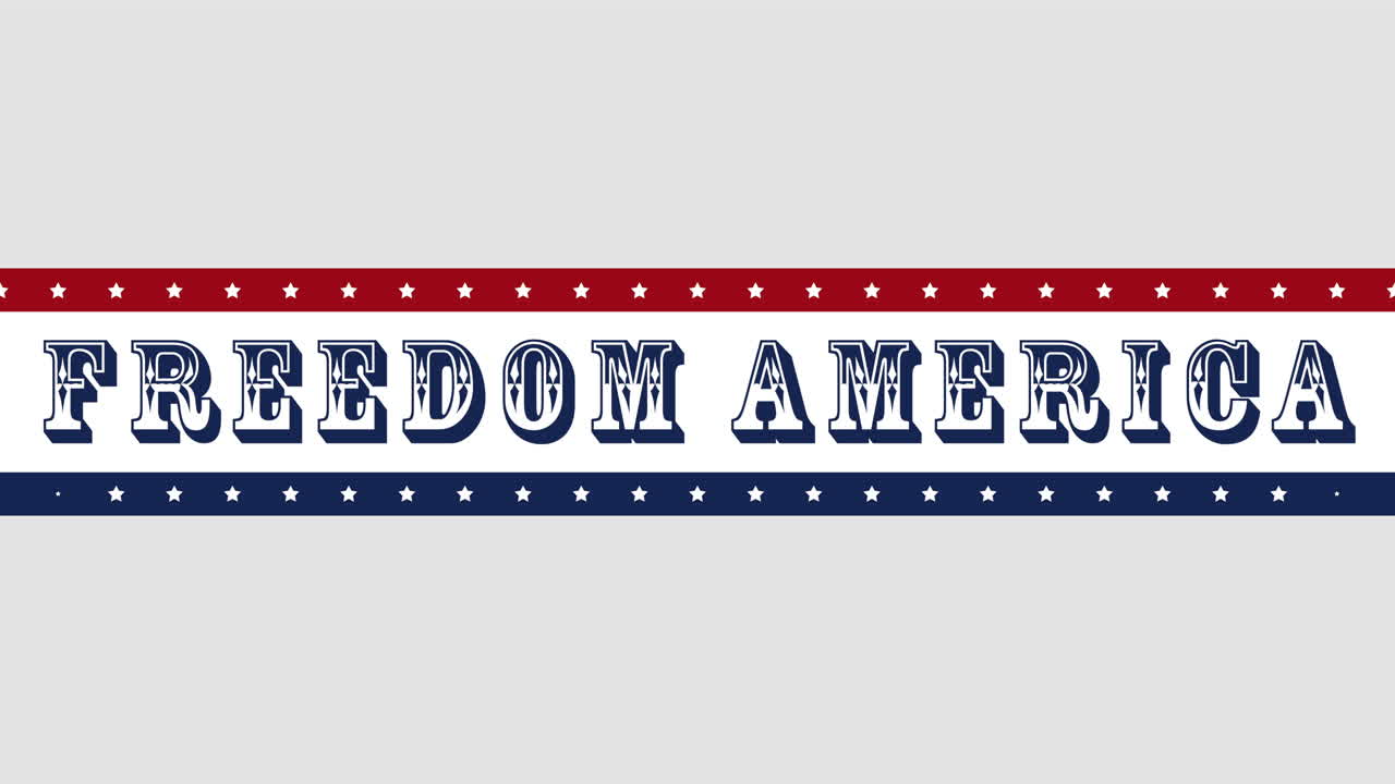 Premium stock video - Animated closeup text freedom america on holiday ...