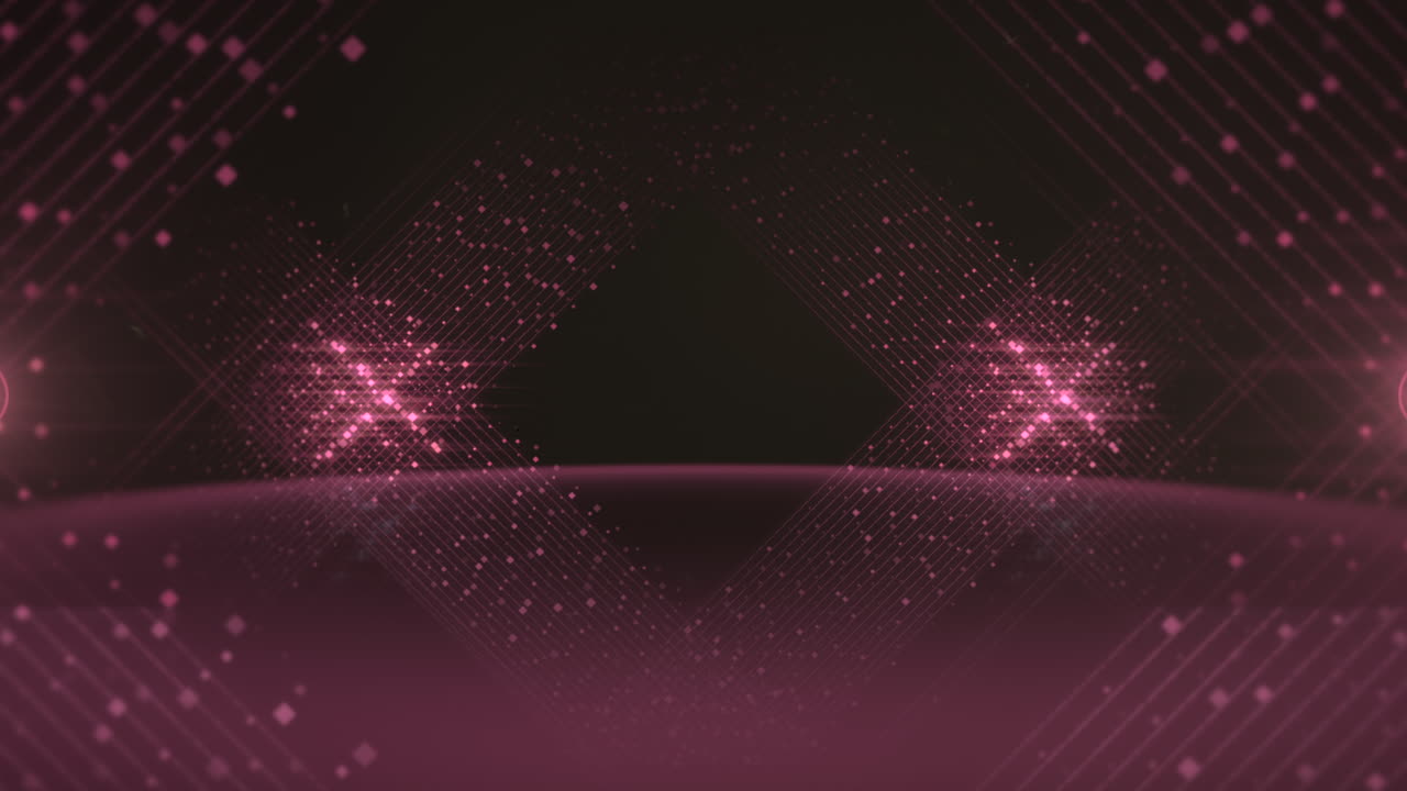 Premium stock video - Motion red lines of dots