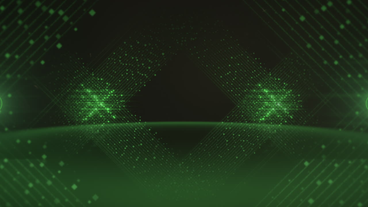 Premium stock video - Motion green lines of dots