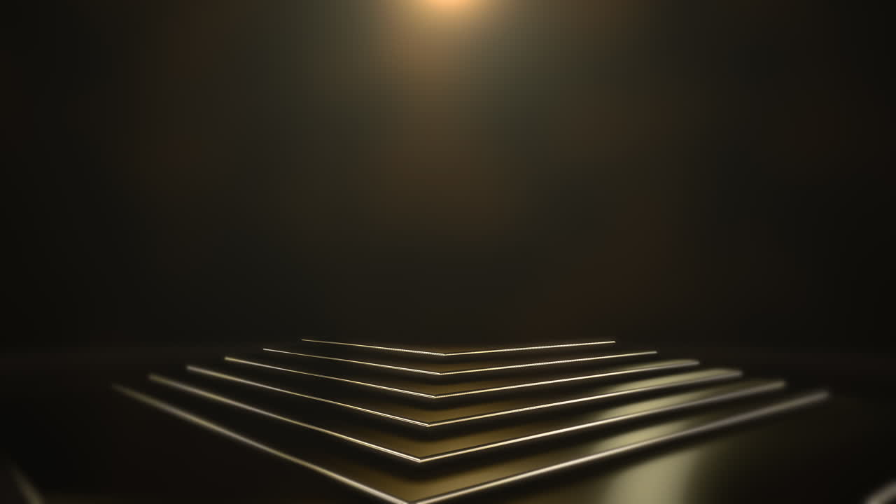 Premium stock video - Motion gold lights and stage