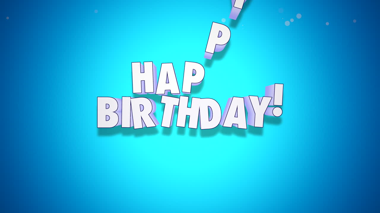 Premium stock video - Animated happy birthday text