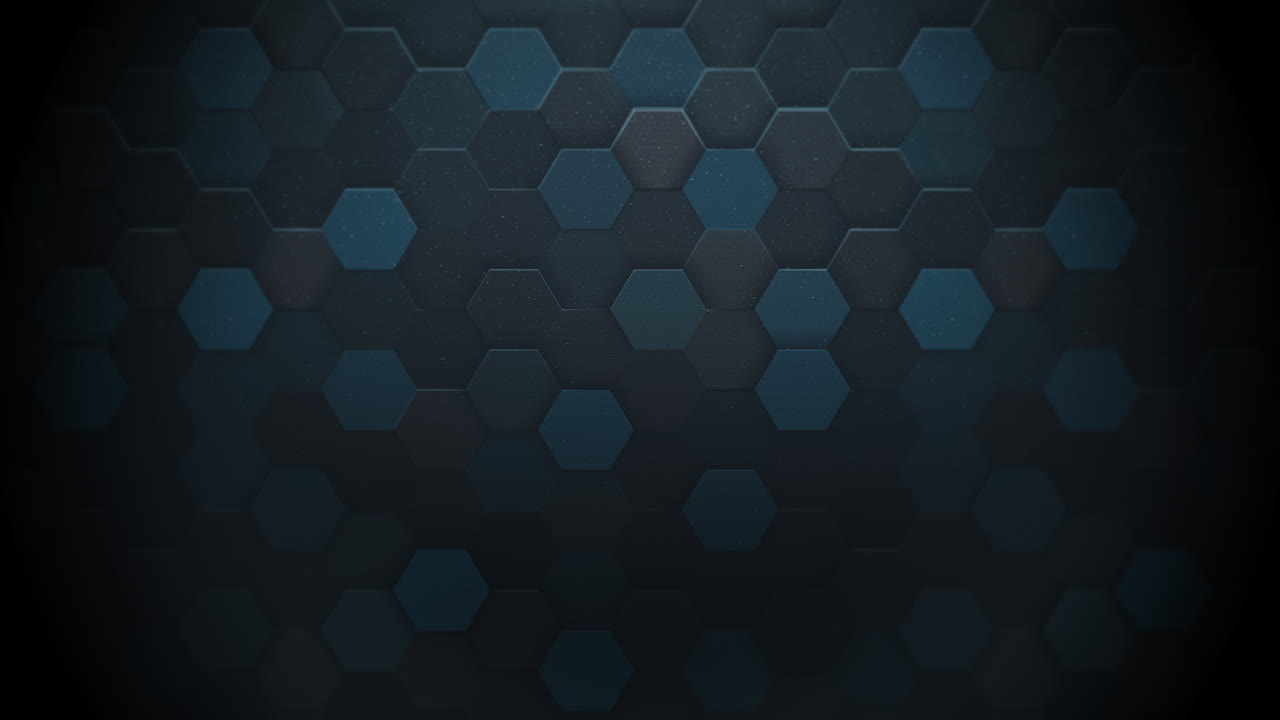 Premium stock video - Motion dark blue hexagon abstract background 1