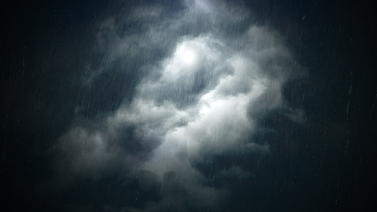 Premium stock video - Cinematic background with rain and motion camera