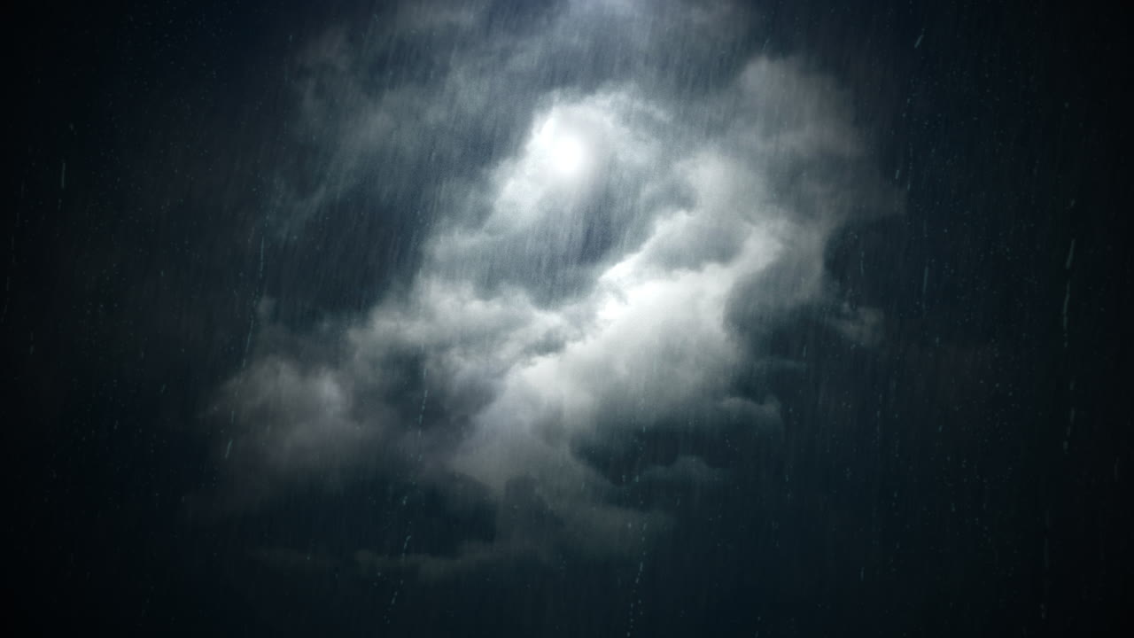 Premium stock video - Cinematic background with rain and motion camera 1