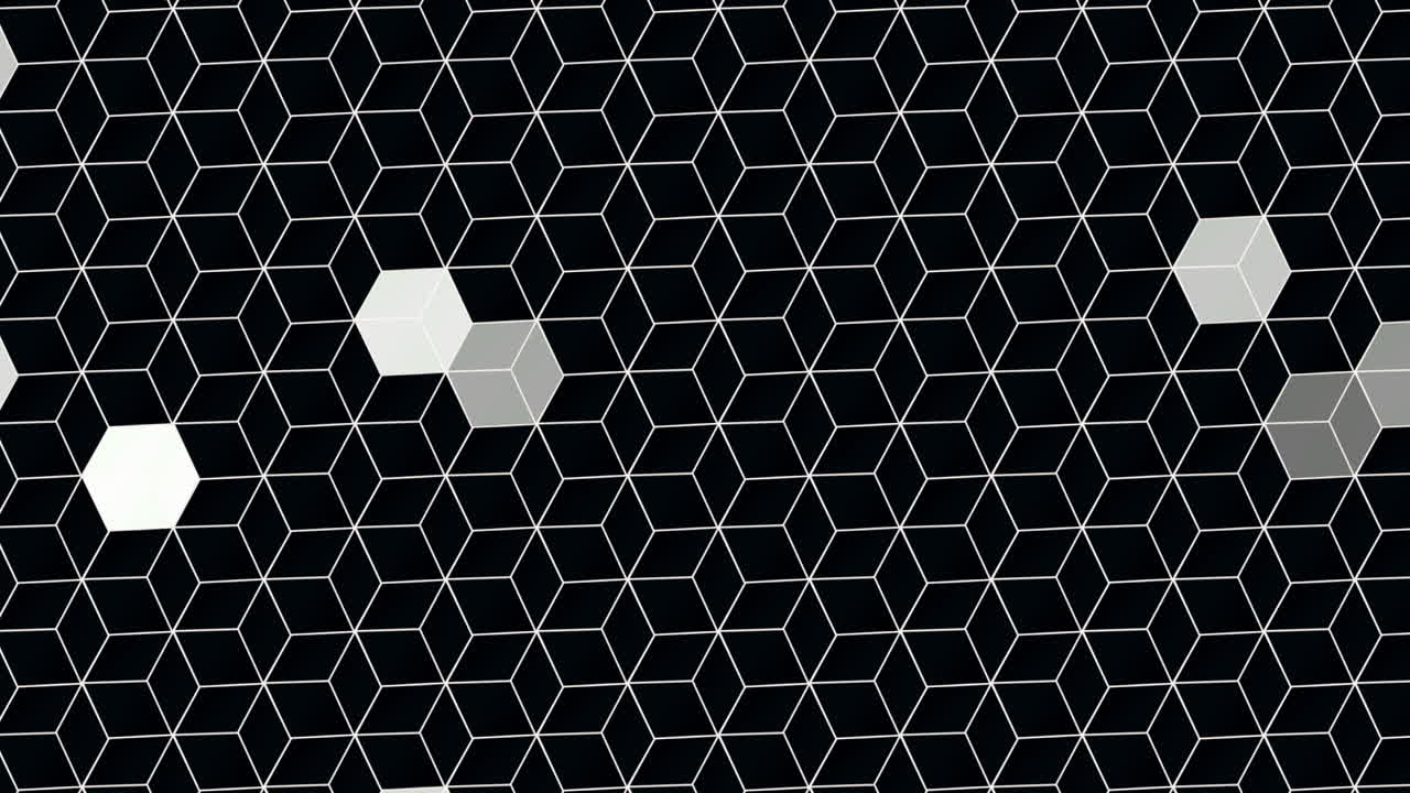 Premium stock video - Motion hexagon with abstract background 5