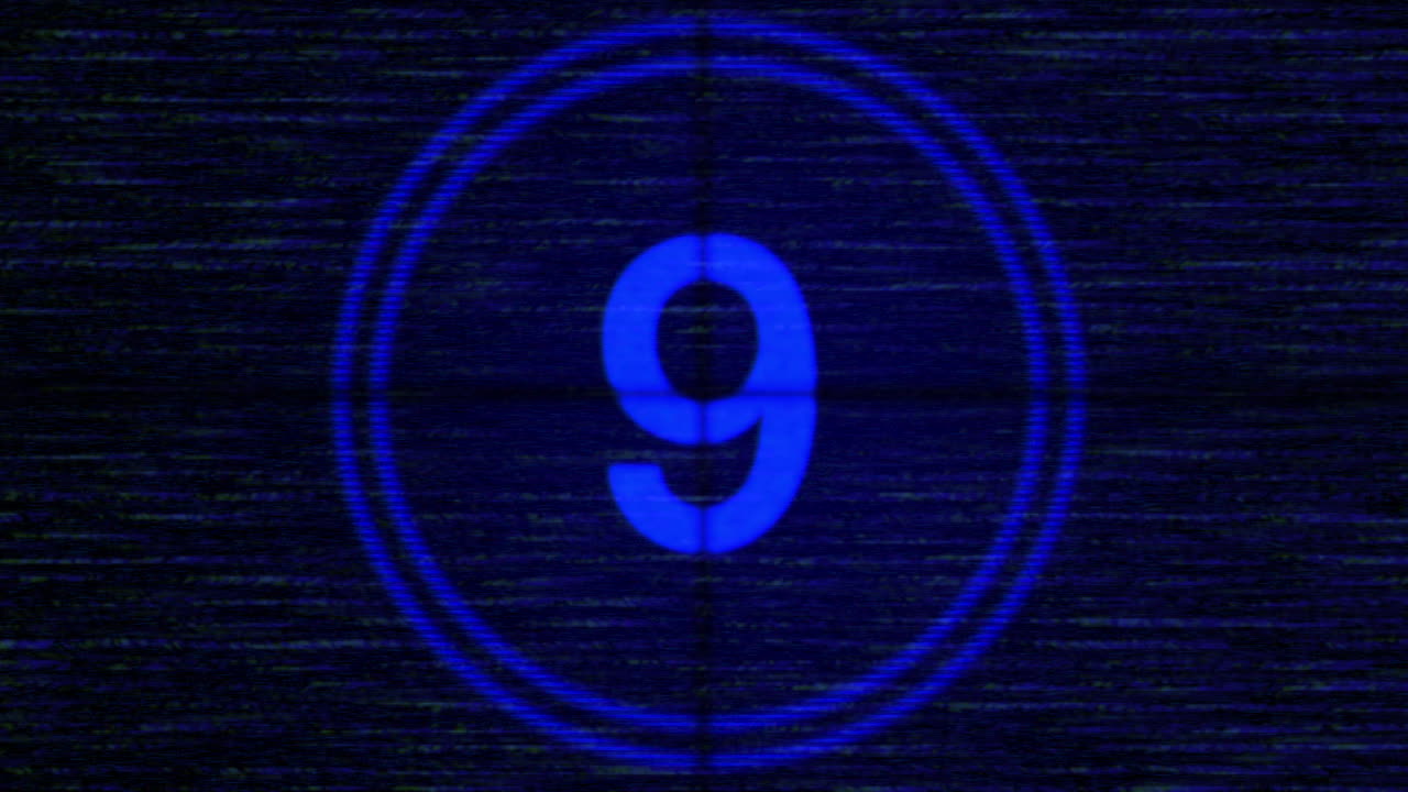 Premium stock video - Motion retro film countdown in 80 and 90s style 3