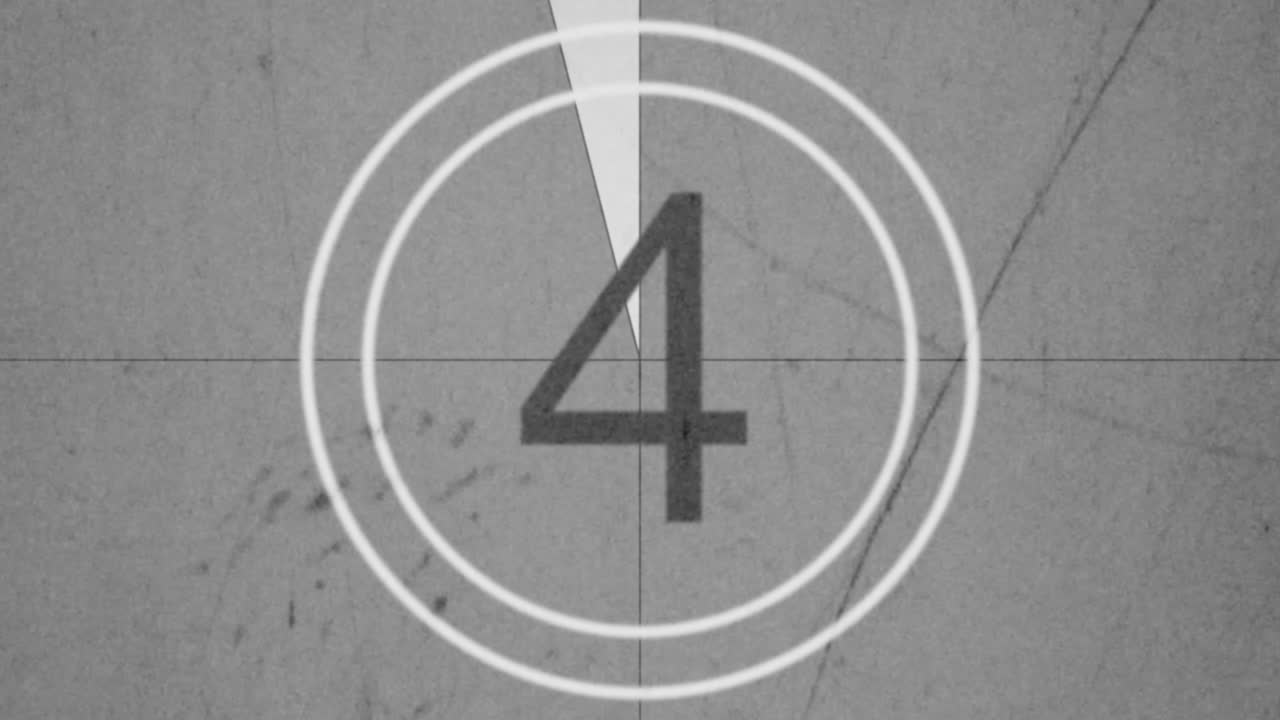 Premium stock video - Motion retro film countdown in 80 and 90s style 10