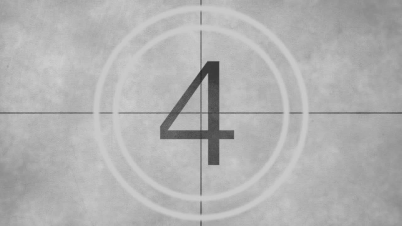 Premium stock video - Motion retro film countdown in 80 and 90s style 8