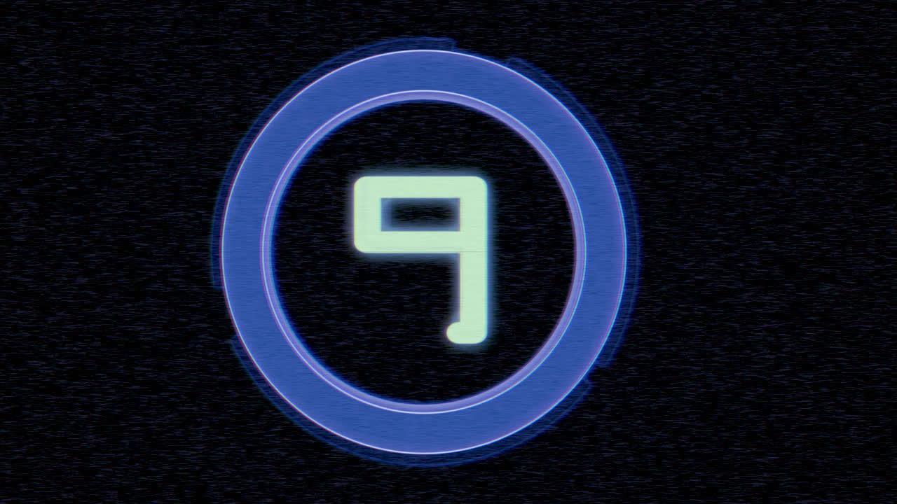 Premium stock video - Motion blue digital film countdown in modern style 6