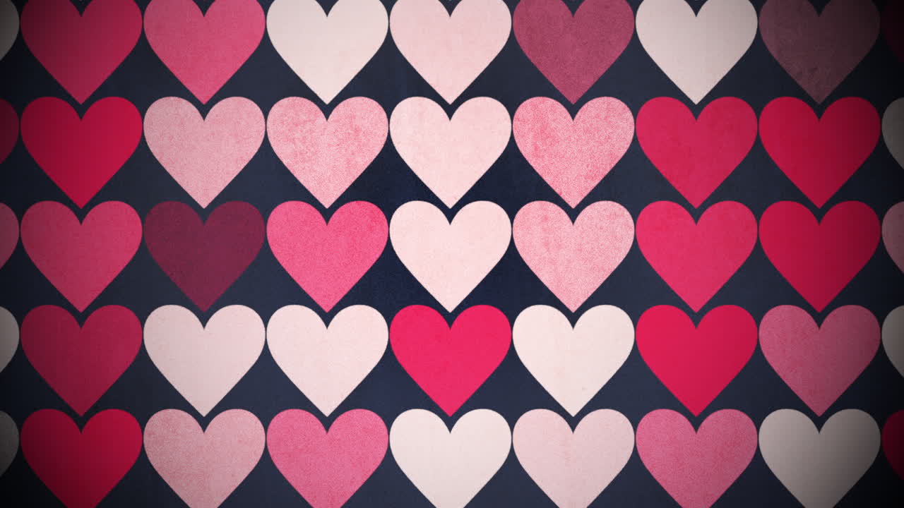 Premium stock video - Motion colorful hearts pattern 7