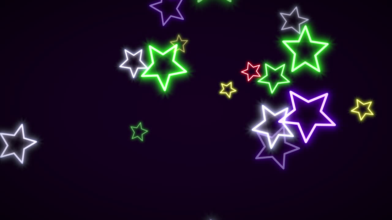 Premium stock video - Motion retro stars on abstract background 4