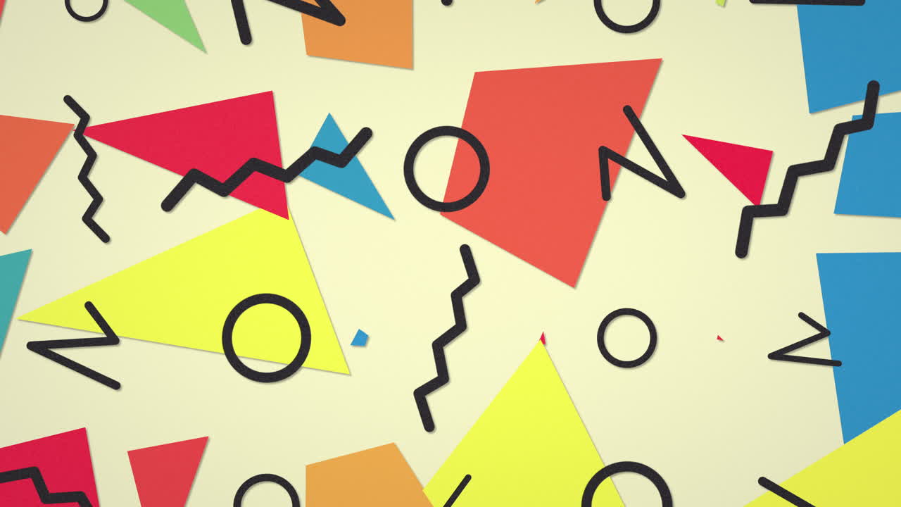 Premium stock video - Motion retro geometric shape on abstract background 7