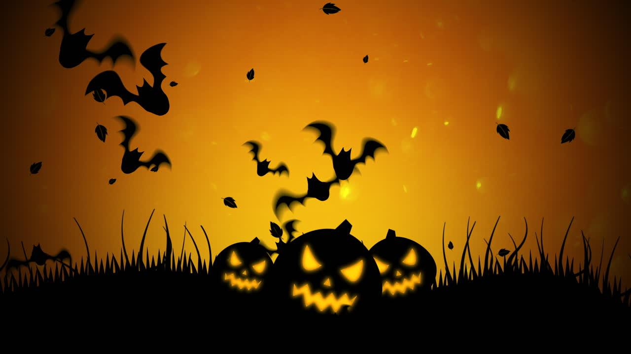 Premium stock video - Halloween background animation with bats and ...