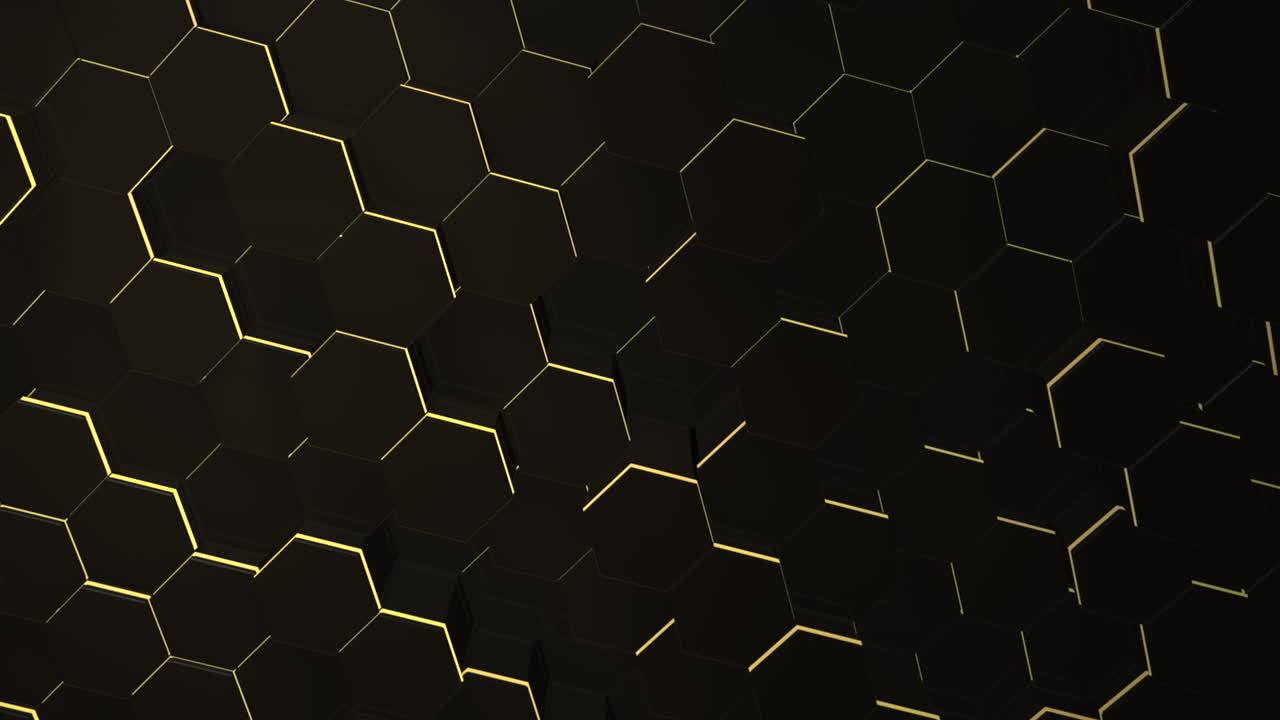 Premium stock video - Motion dark black hex grid background 22