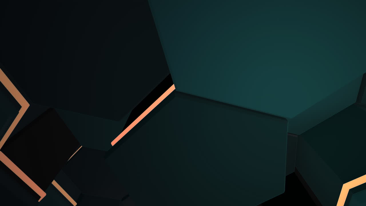 Premium stock video - Motion dark black hex grid background 39