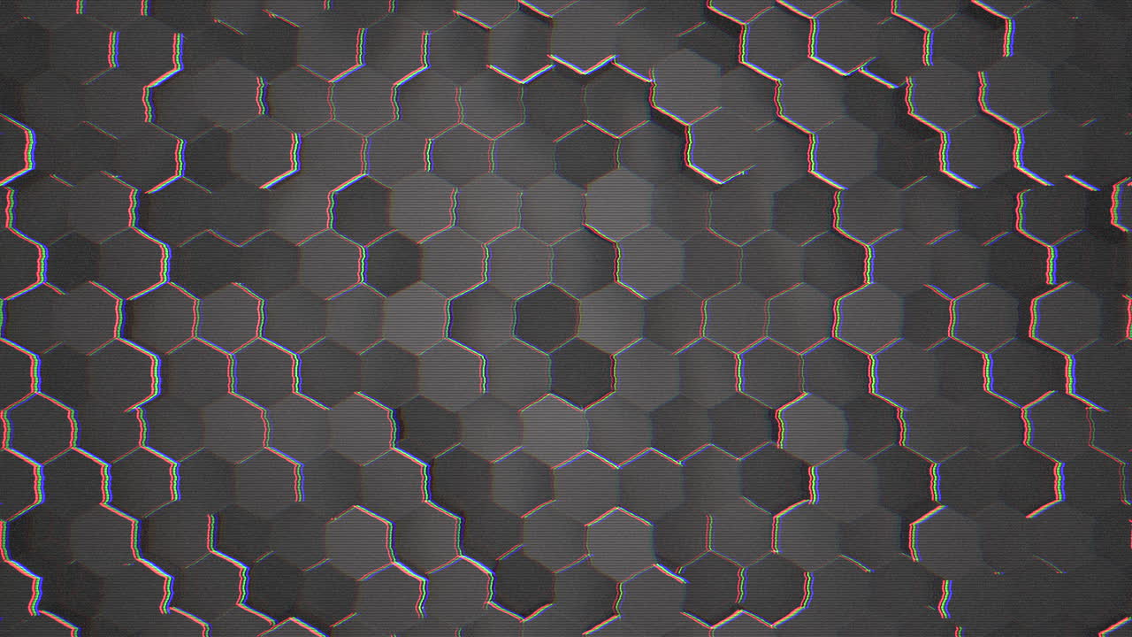 Premium stock video - Motion dark black hex grid background 49