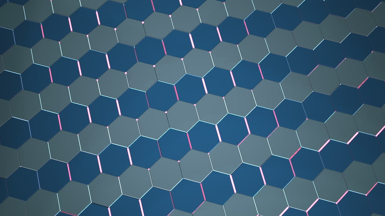 Premium stock video - Motion dark black hex grid background 43