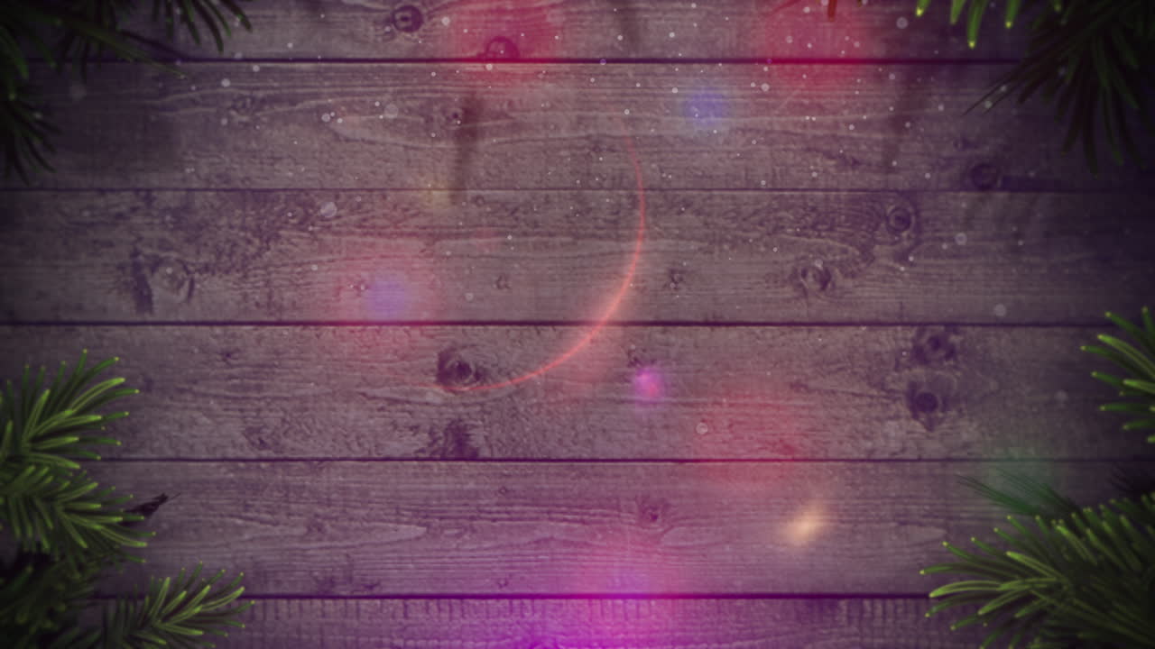 Premium stock video - Animated closeup colorful garland and christmas tree