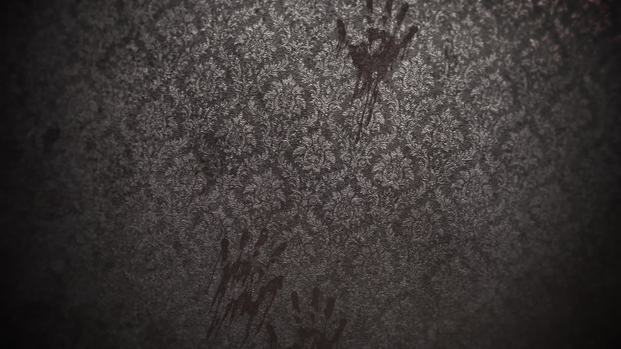 Premium stock video - Mystical horror background with dark hall of room