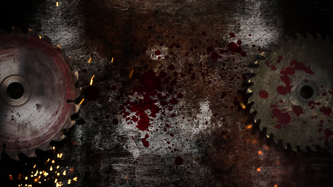 Vídeo Premium - Fondo de terror místico con sierra eléctrica y sangre ...