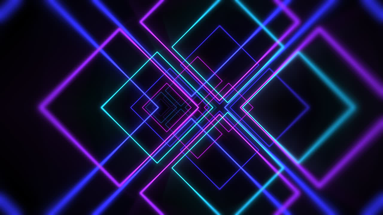 Premium stock video - Motion colorful neon lines abstract background 13