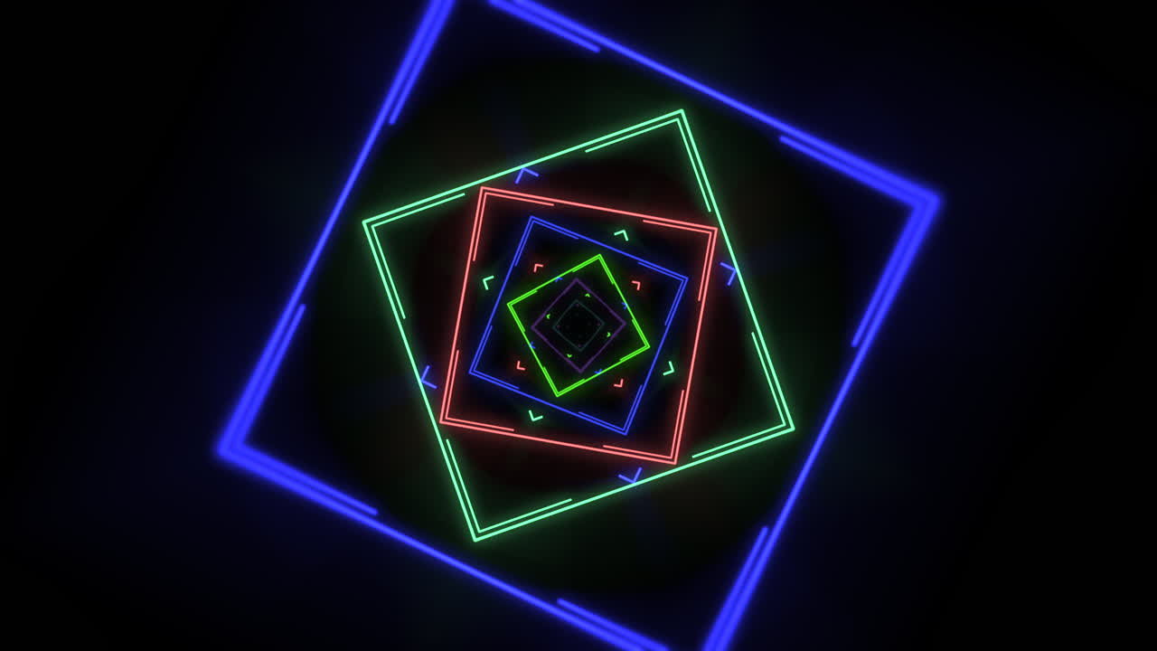 Premium stock video - Motion colorful neon lines abstract background 24