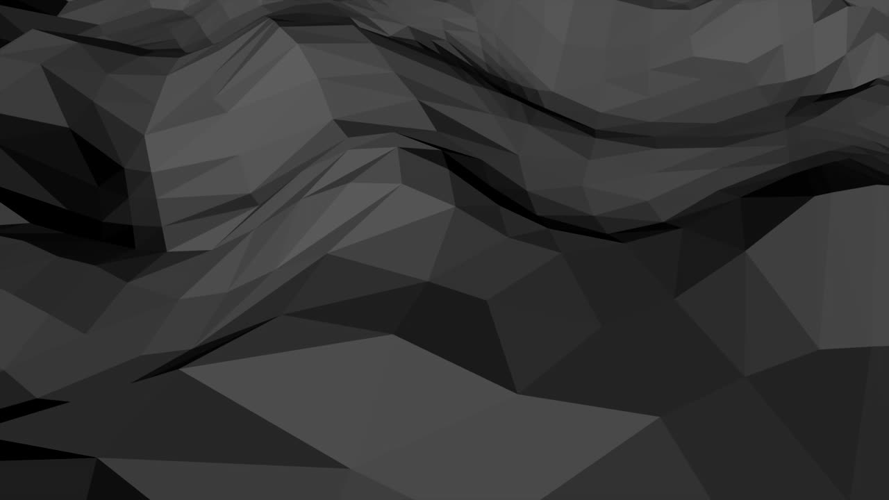 Premium stock video - Motion dark black low poly abstract background 7