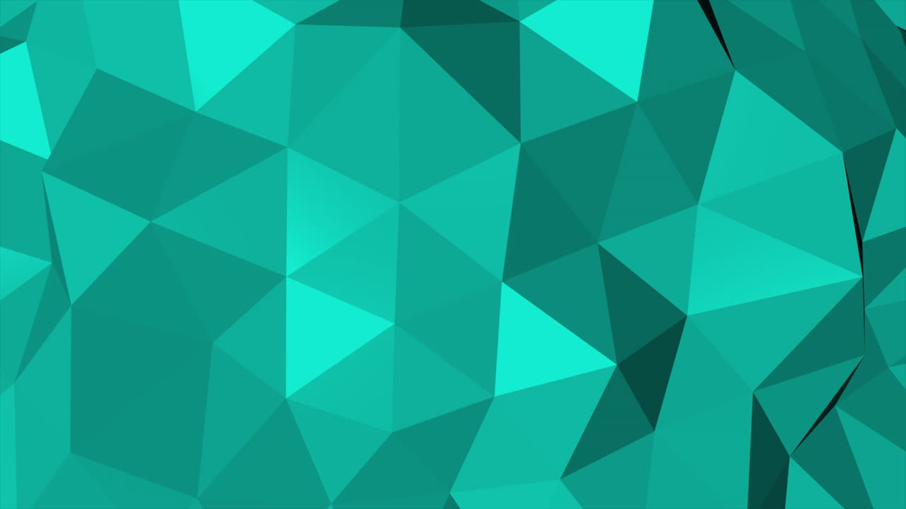 Premium stock video - Motion dark green low poly abstract background 3