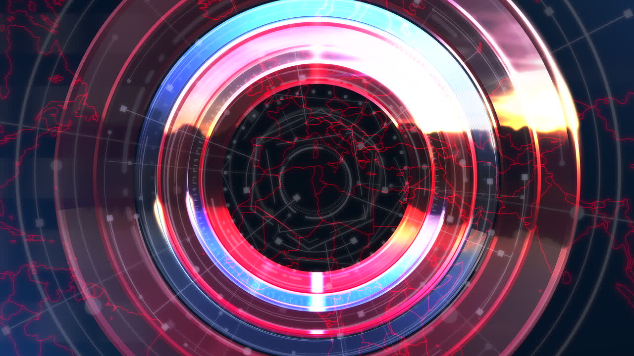 Premium stock video - News intro graphic animation with lines and circular shapes 24
